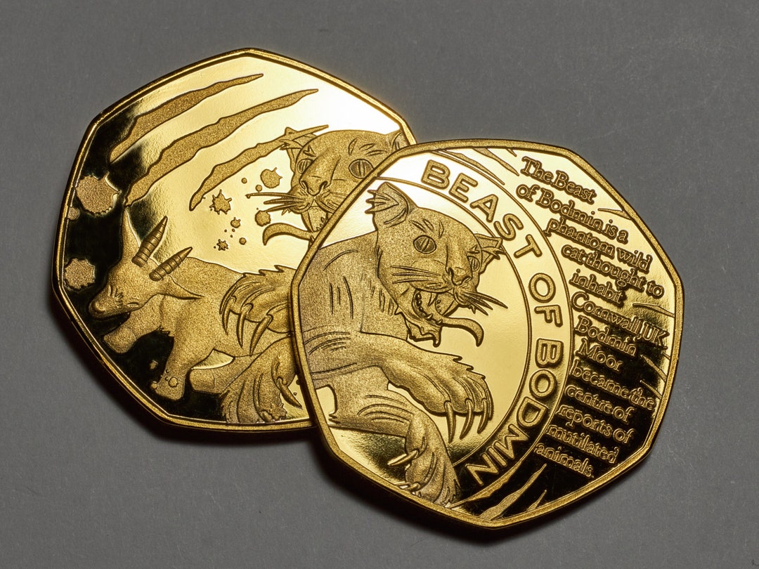 The Beast of Bodmin Moor 24ct Gold Commemorative. Wild Cat, Cornwall ...