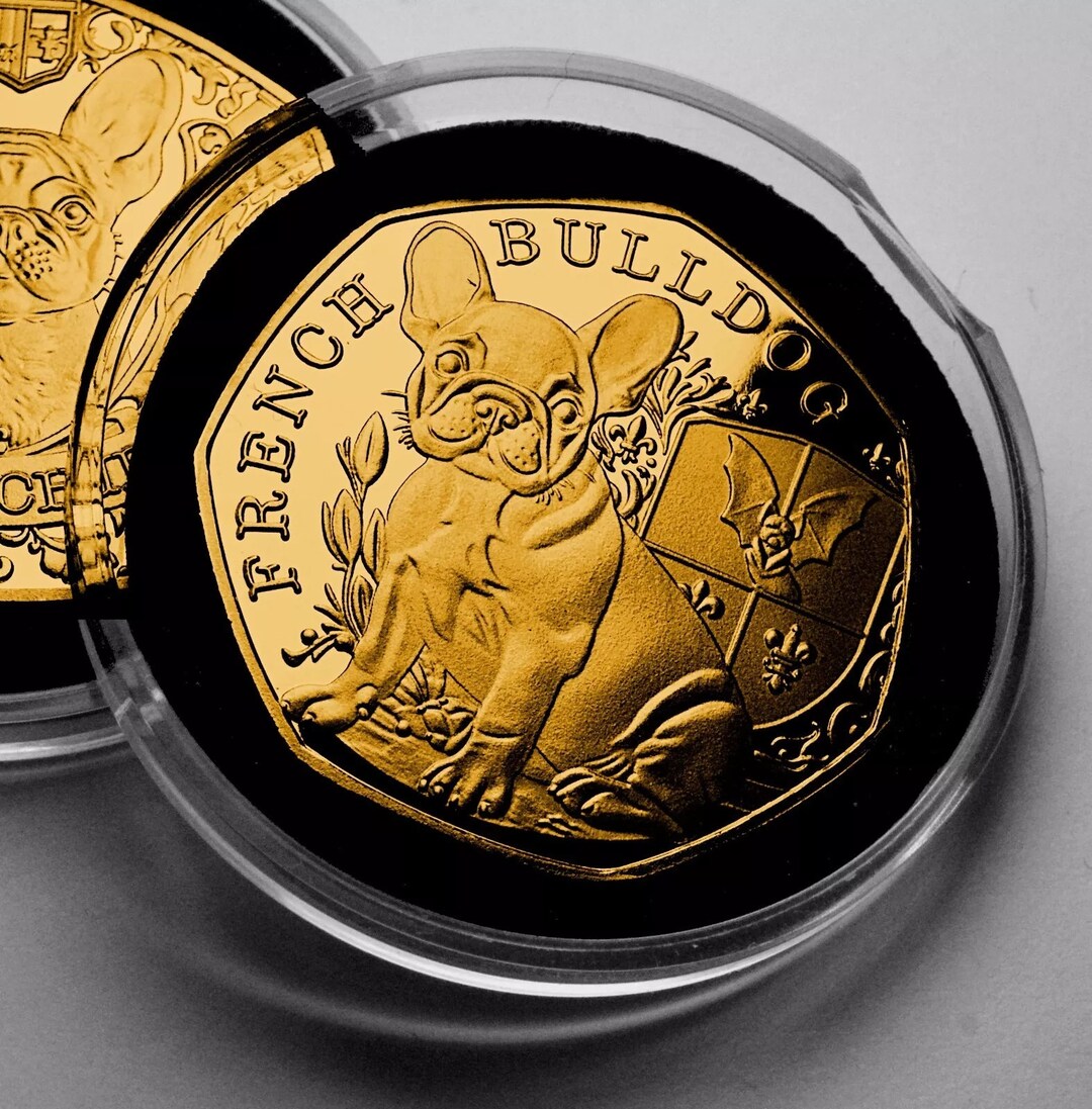 Brand New French Bulldog 24ct Gold Commemorative Coin in Capsule ...