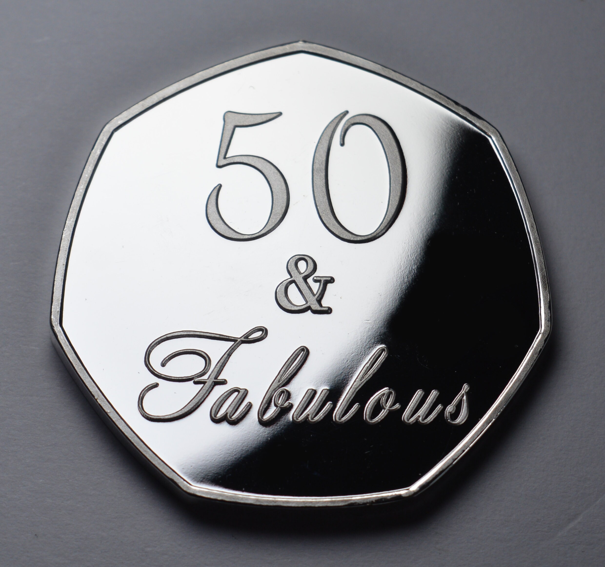 Pair of 50th Birthday Silver and 24ct Gold Commemoratives '50 ...
