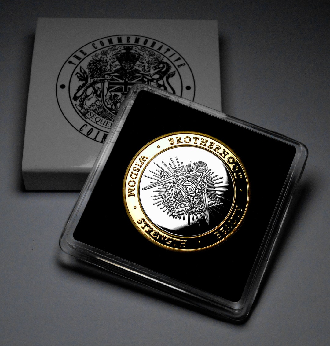 Masonic 'dual Metal' Silver and 24ct Gold Commemorative Coin ...
