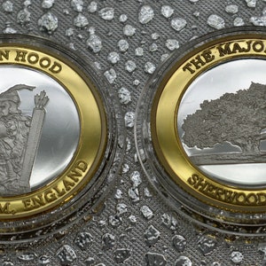 Robin Hood & Sherwood Forest 'dual Metal' Silver and 24ct Gold ...