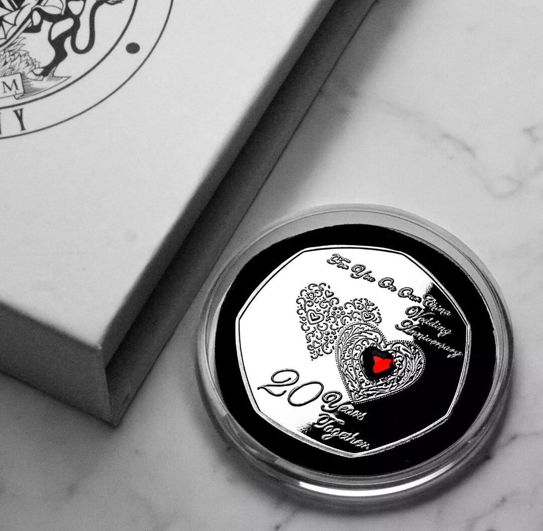 For You ON OUR 20th China Wedding Anniversary Silver Commemorative. Gem ...