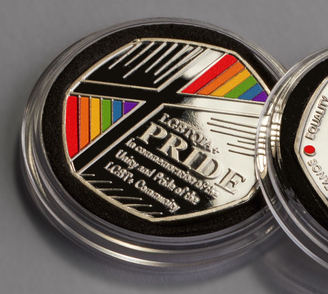 Gay Pride LGBT+ Full Colour Silver Commemorative in Capsule. Pride UK ...
