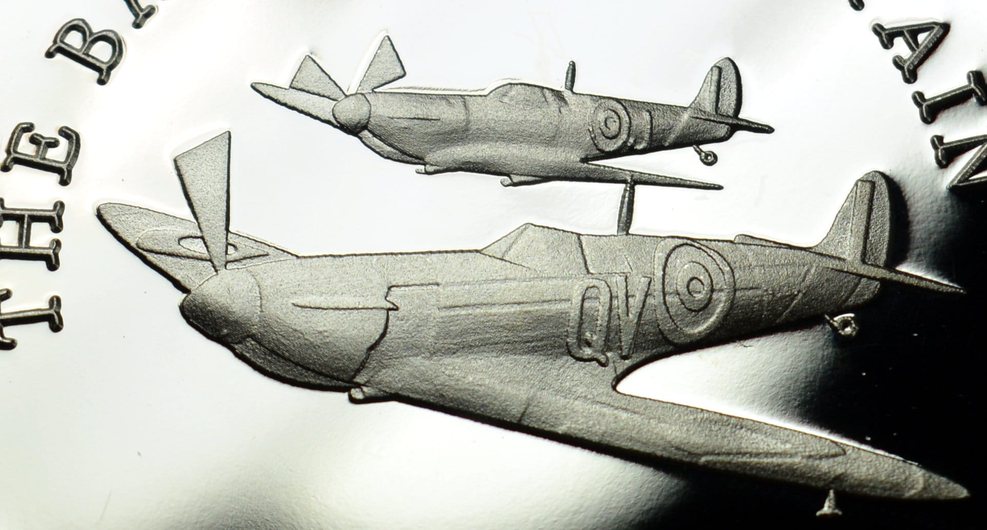 Pair of the Battle of Britain and Spitfire Silver Commemoratives in 50p ...