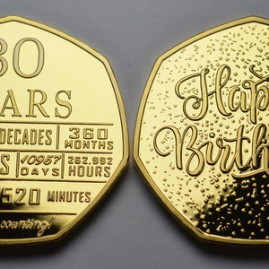 Brand New 30th Birthday 24ct Gold Commemorative. Gift/present ...