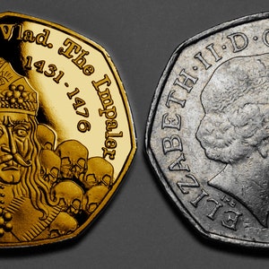 VLAD THE IMPALER 24ct Gold Commemorative. Dracula/vampire/transylvania ...