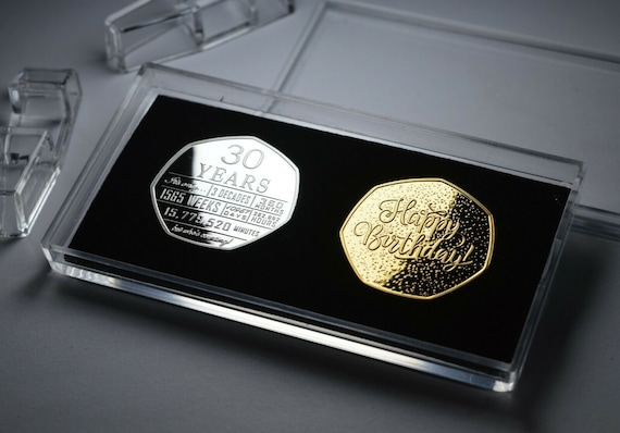 Pair of 30th Birthday Silver & 24ct Gold Commemoratives in | Etsy
