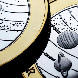 OUR SOLAR SYSTEM Dual Metal 24ct Gold .999 Silver Commemorative ...