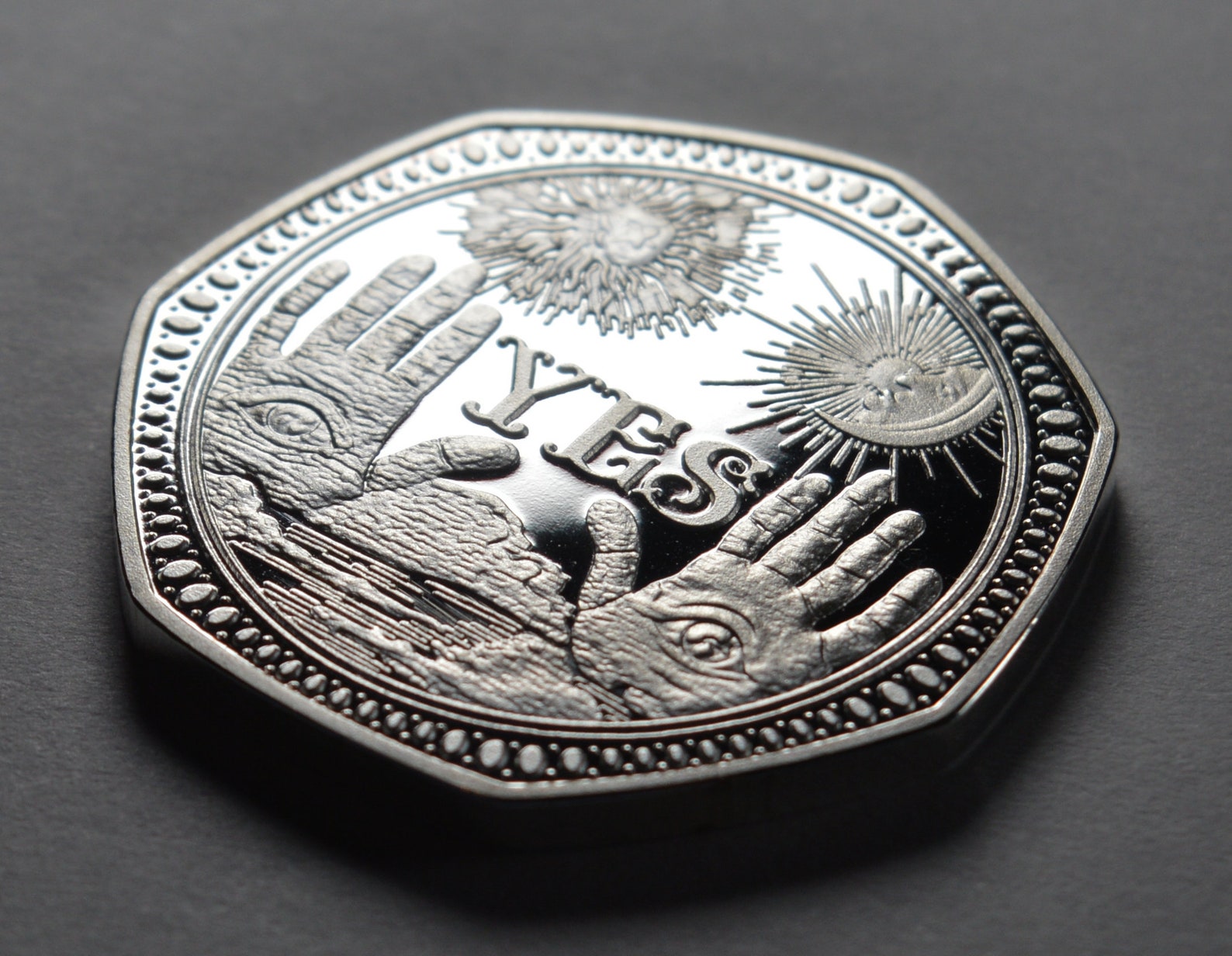 Supernatural/occult Decider Coin Yes/no Chance/prediction Ouija/gothic ...