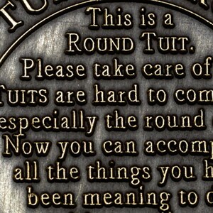 Extremely Rare 'A ROUND TUIT' Coin. Gift/present/novelty/collectable ...