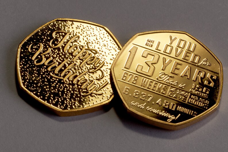 13th Birthday 24ct Gold Commemorative in Gift Case. Gift/present ...