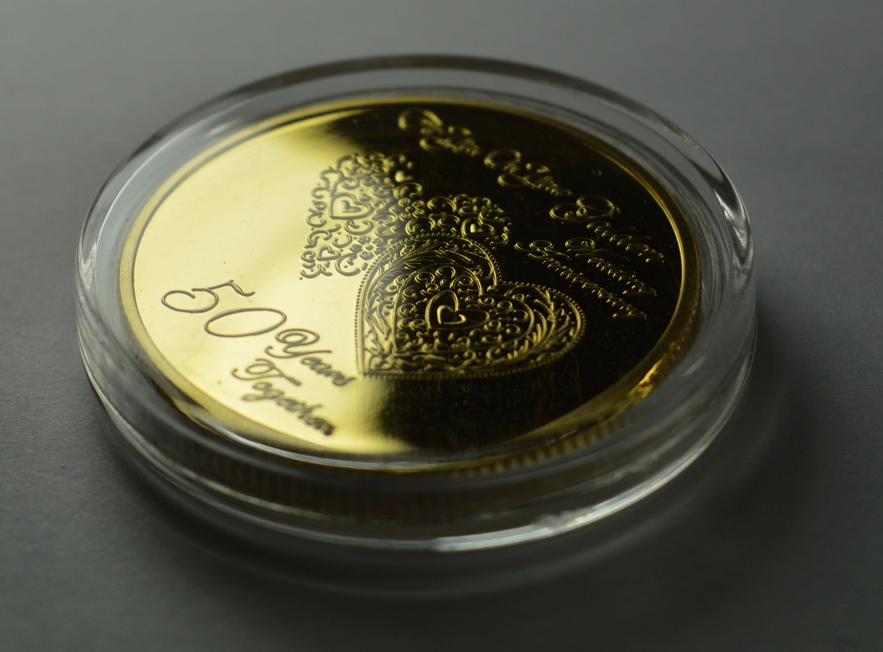 50th GOLDEN WEDDING ANNIVERSARY 24ct Gold Commemorative in - Etsy UK