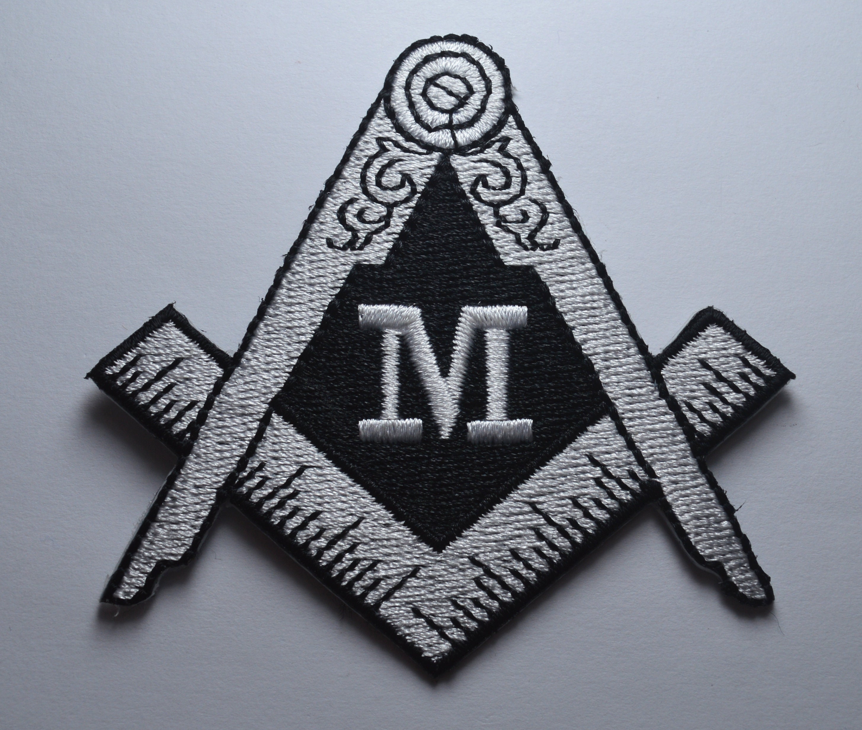 Pair of Large MASONIC Sew/iron on Embroidered Patches. Square ...