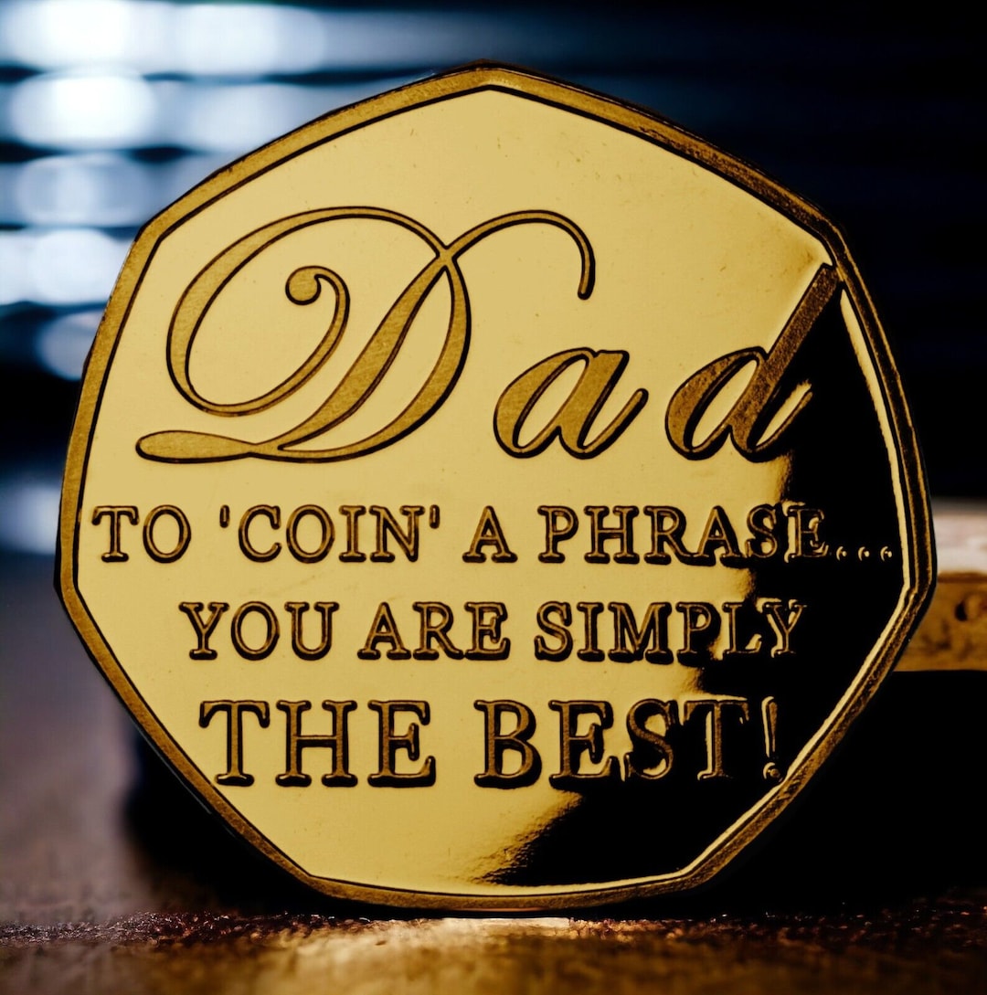 HAPPY FATHER'S DAY 24ct Gold Commemorative Coin. Gift/present. Dad ...