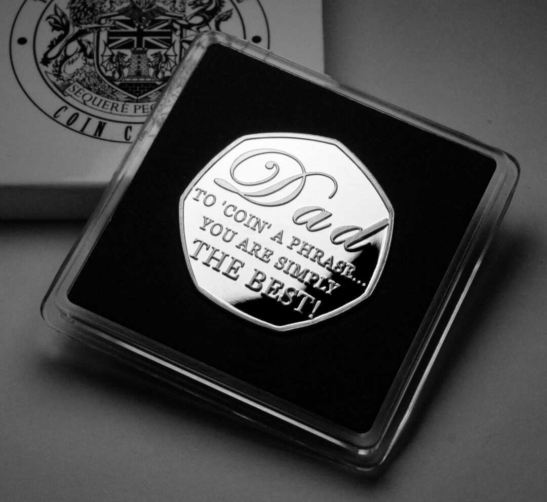 HAPPY FATHER'S DAY Silver Commemorative Coin in Presentation Case. Gift ...