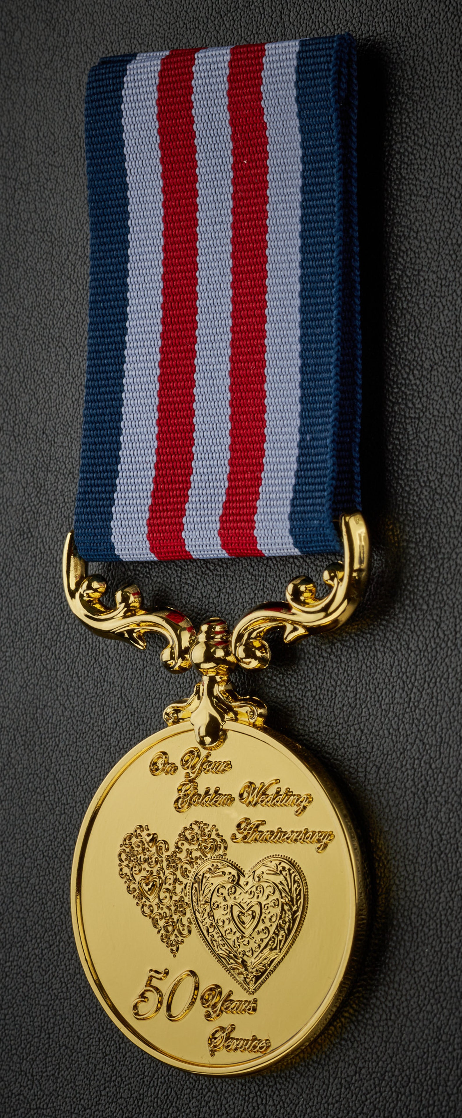On Your 50th Golden Wedding Anniversary Medal for Long/distinguished ...