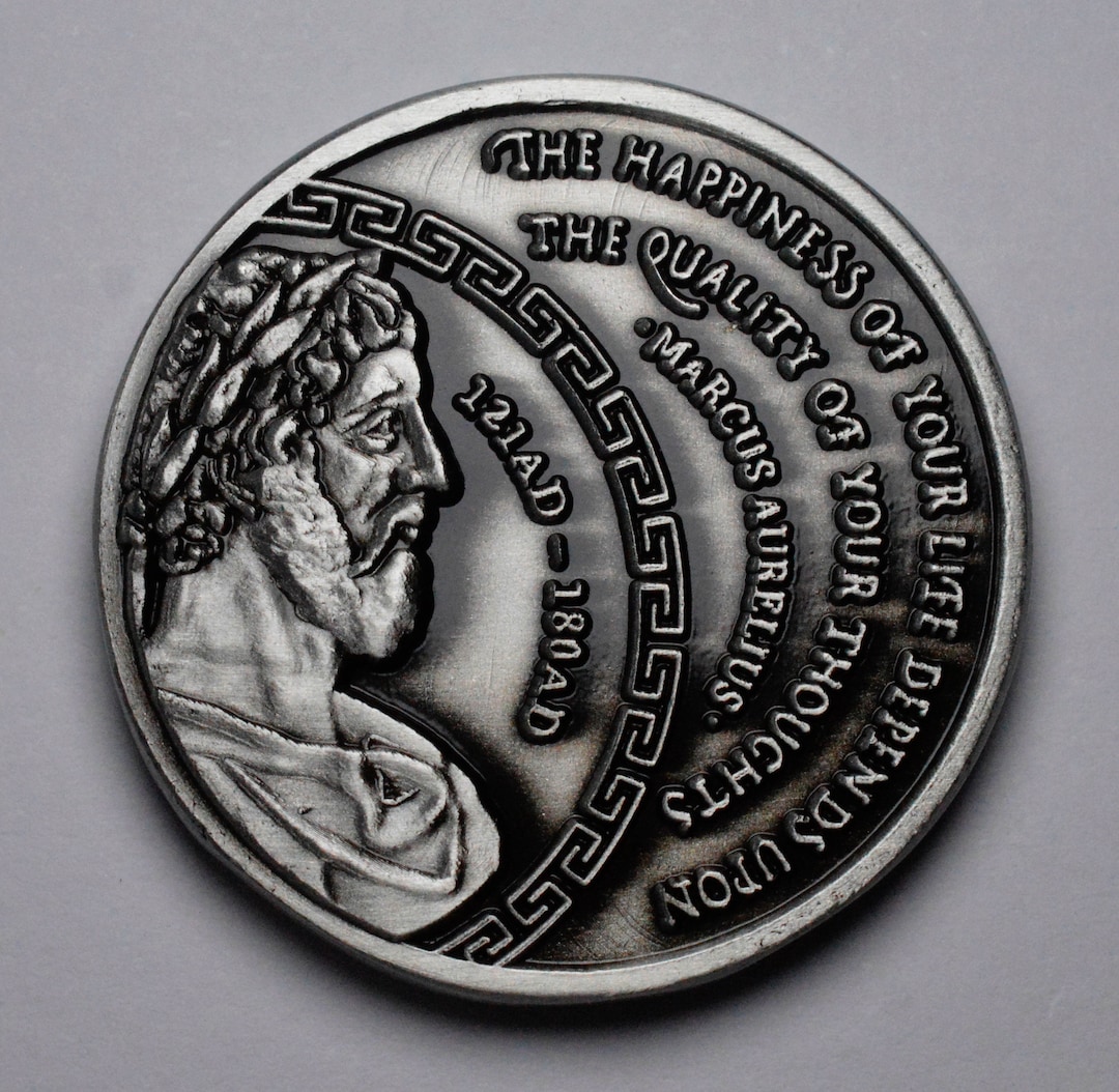 Marcus Aurelius Stoic/stoicism Commemorative Coin in Capsule. Silver ...