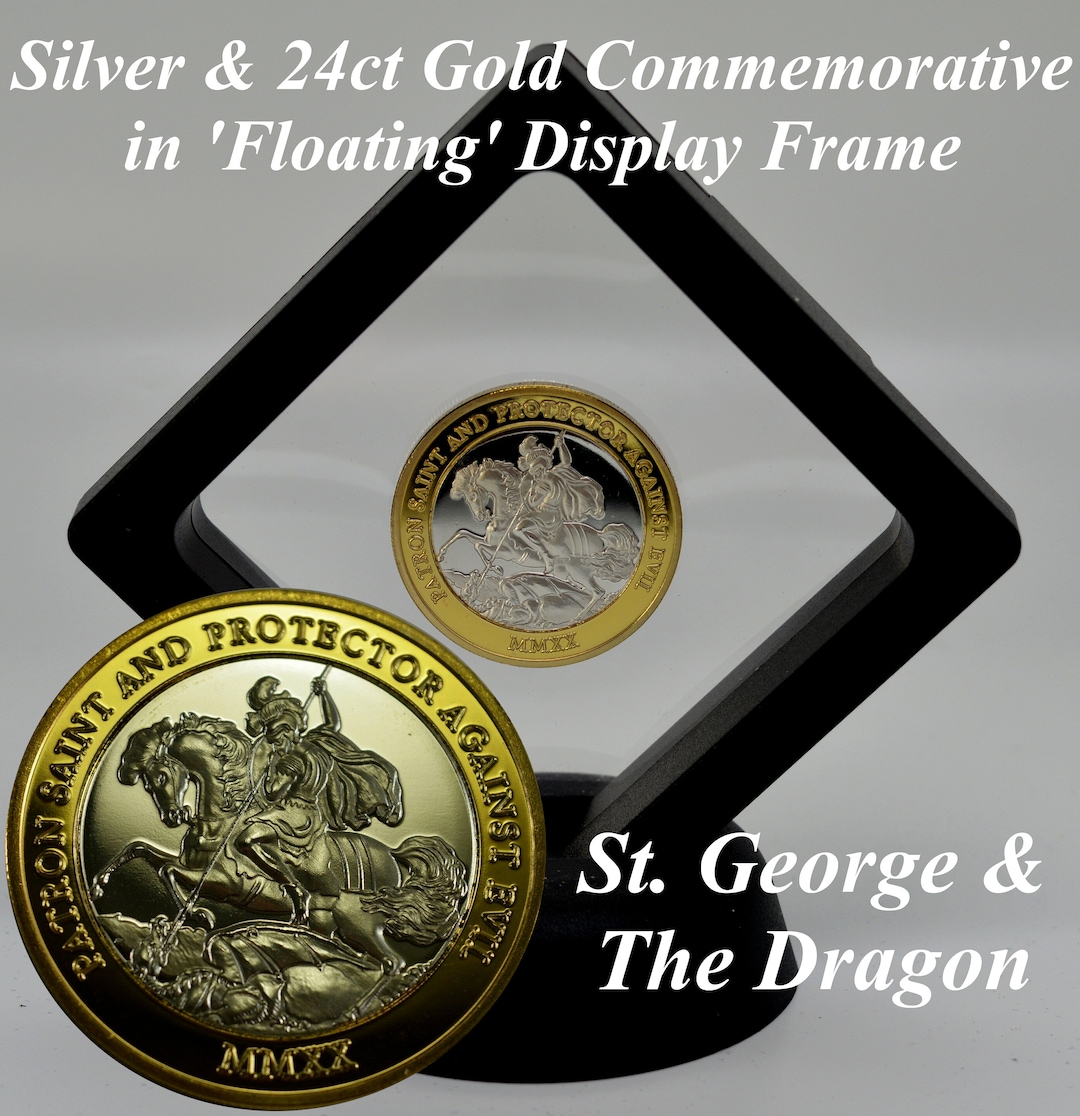 St George and the Dragon 'dual Metal' Silver and 24ct Gold ...
