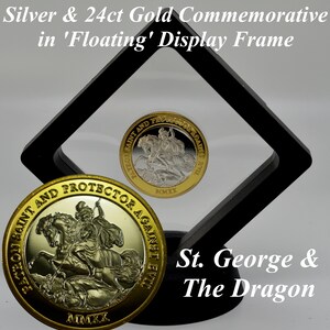 St George and the Dragon 'dual Metal' Silver and 24ct Gold ...