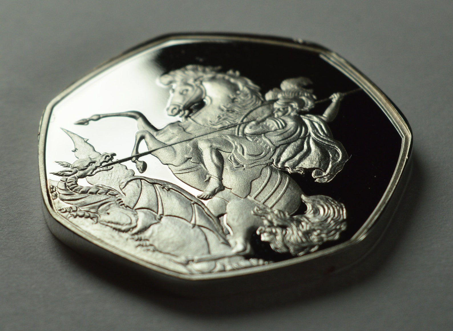 ST George and the Dragon Silver Commemorative. Patron Saint. | Etsy