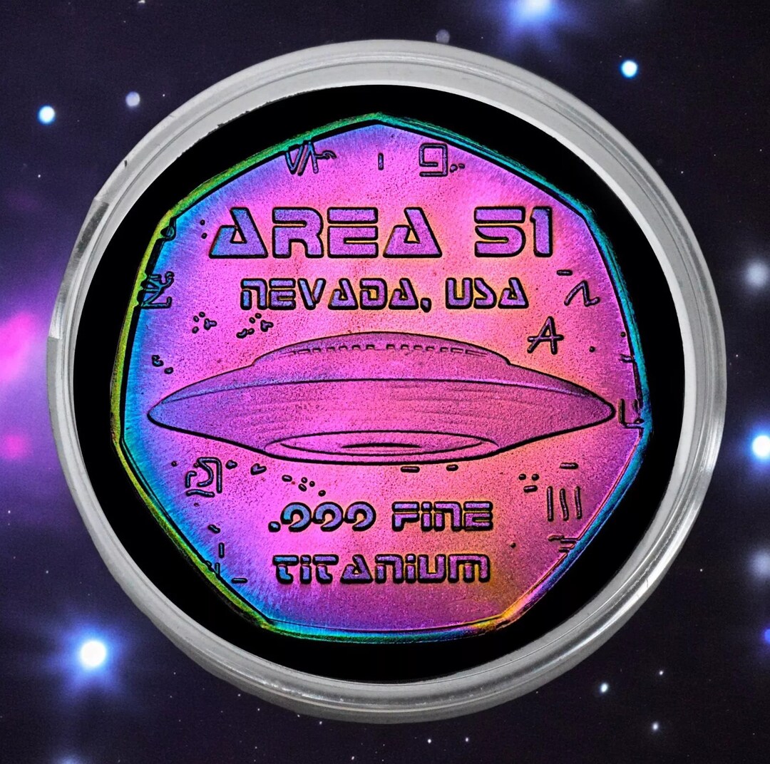 Extremely Rare .999 TITANIUM Alien Coin/artefact in Capsule. Area 51 ...
