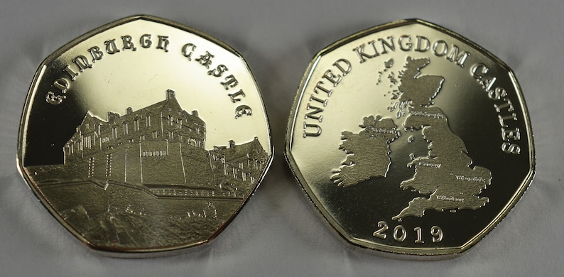 Edinburgh Castle Silver Commemorative Coin Albums/50p - Etsy