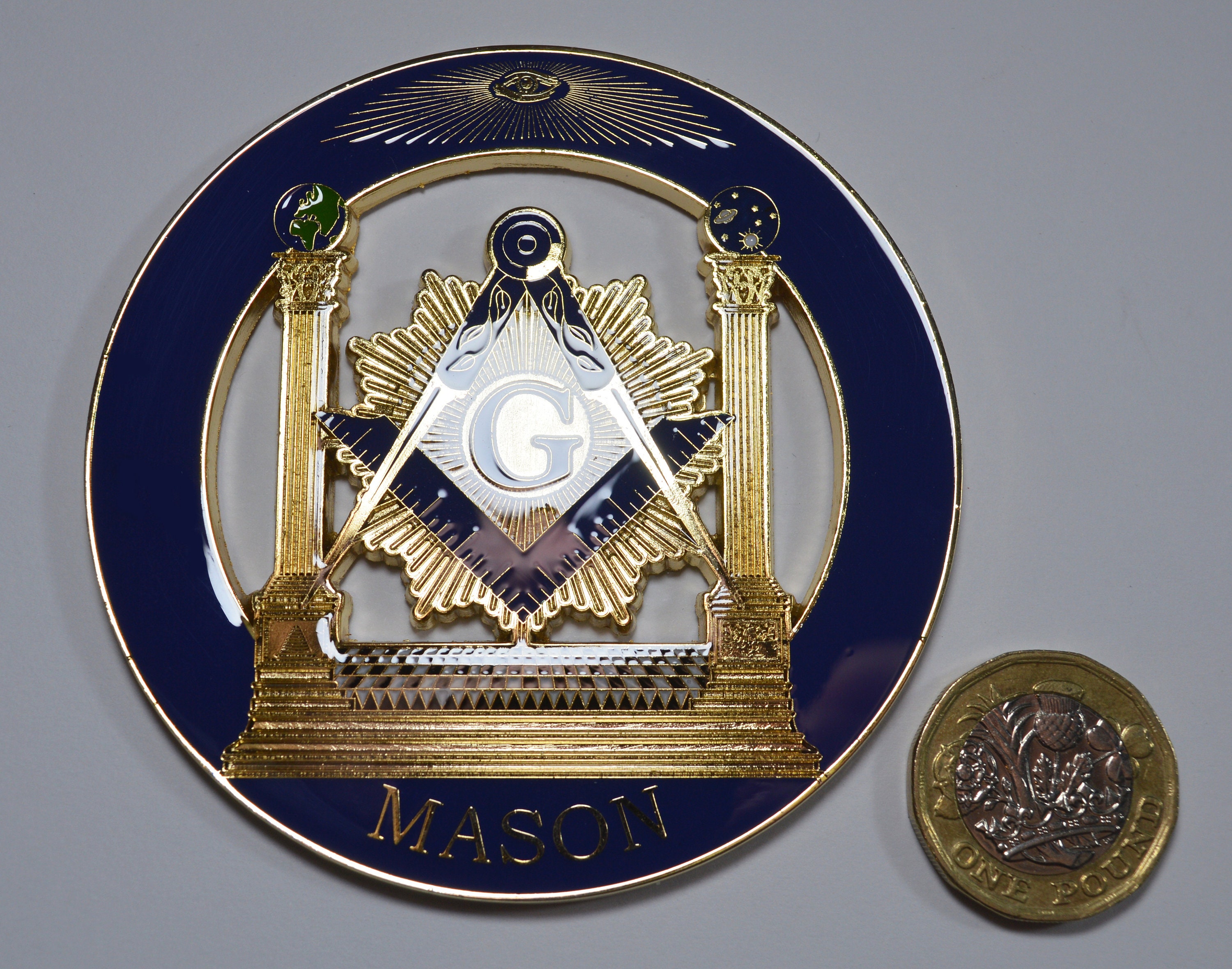 Large Enamelled MASONIC Car Emblem/decoration/badge/decal. - Etsy