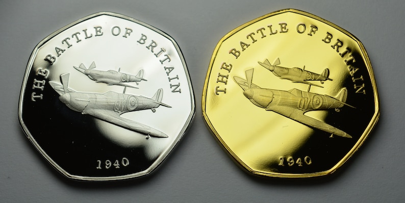 Pair of the Battle of Britain and Supermarine Spitfire Silver - Etsy