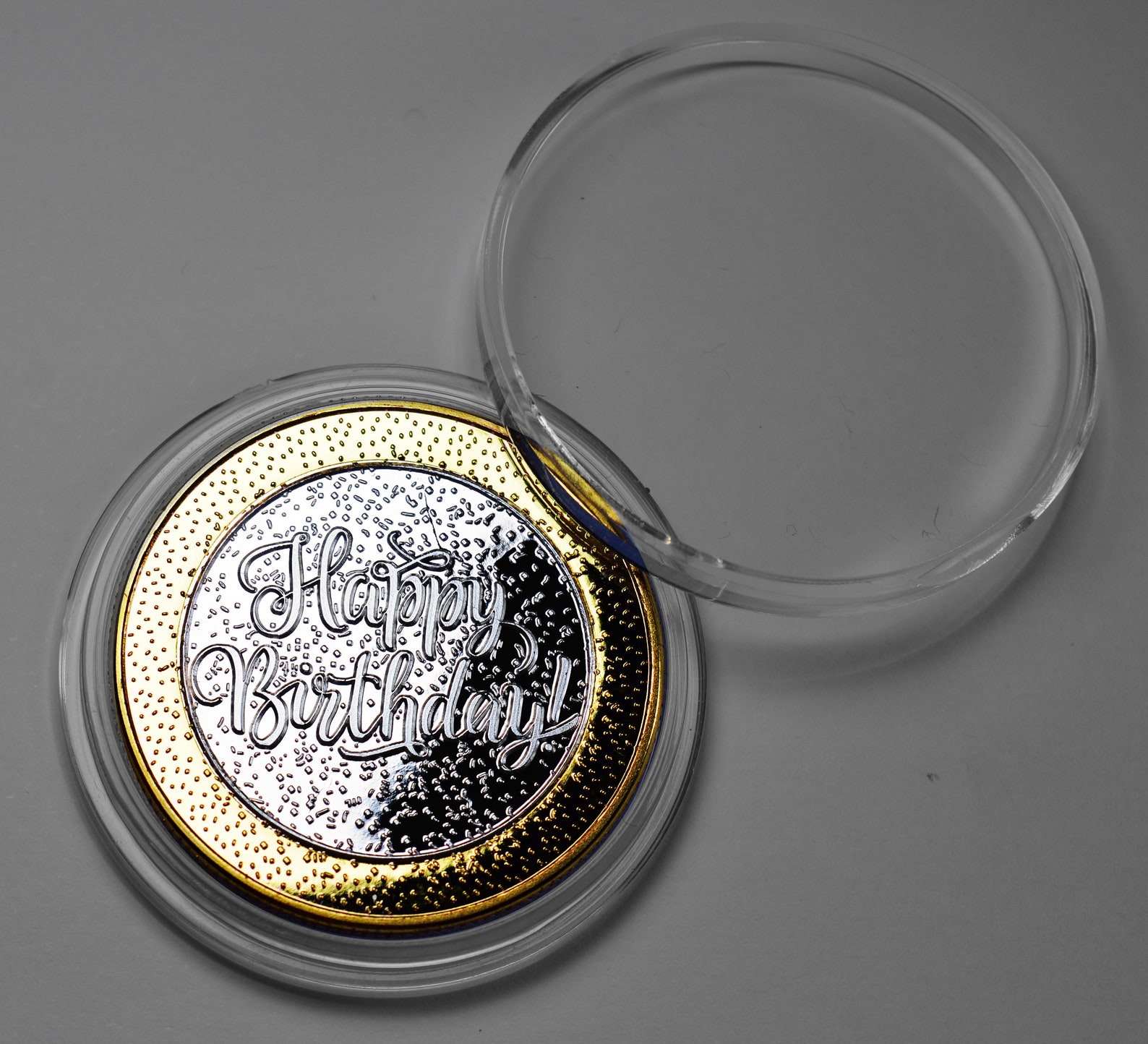 18th Birthday Dual Metal Silver & 24ct Gold Commemorative in Capsule ...