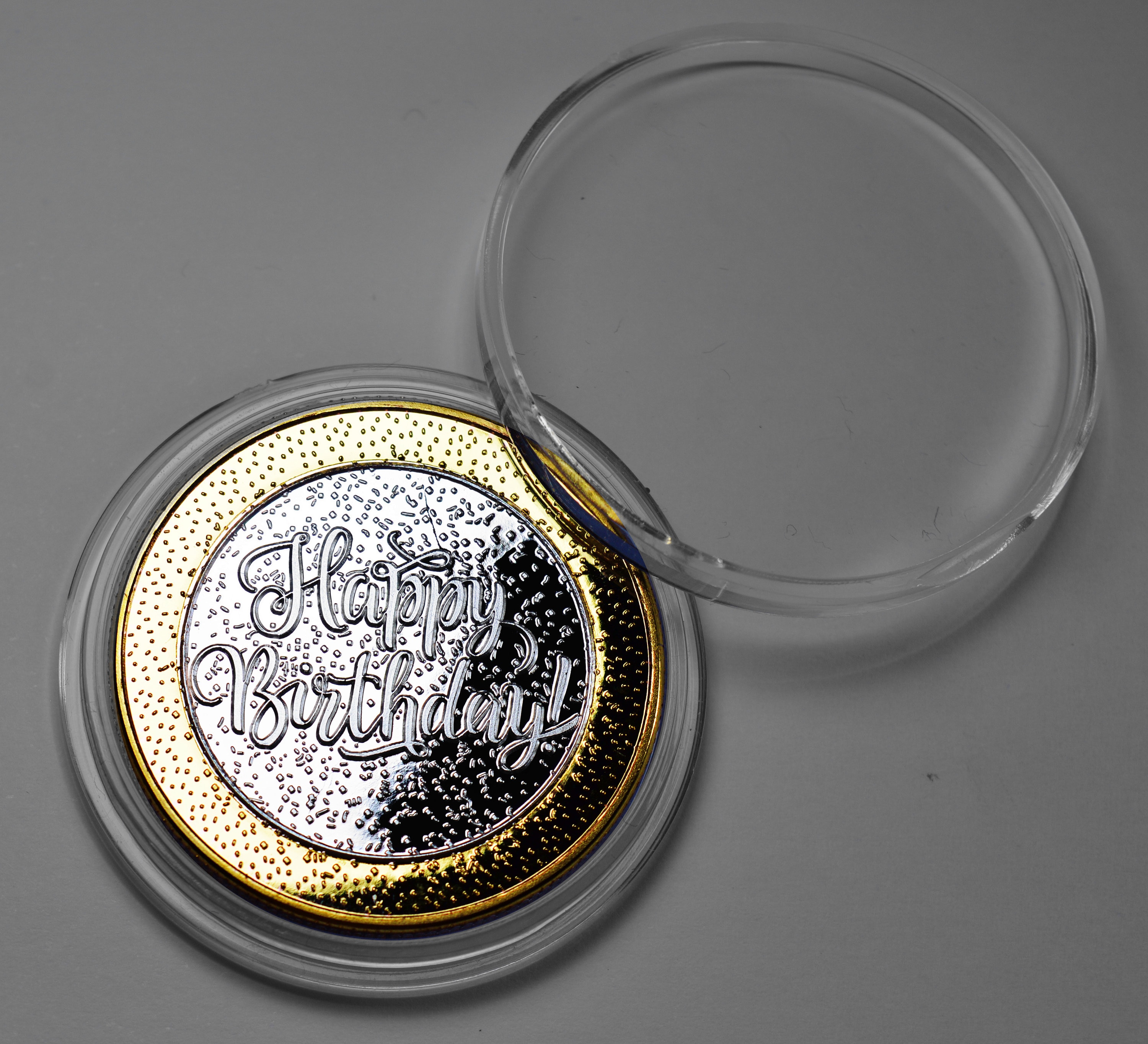 21st Birthday Dual Metal Silver & 24ct Gold Commemorative in Capsule ...