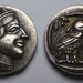 Ancient Greek Silver Athenian Tetradrachm Coin 450BC. Owl of Athena ...
