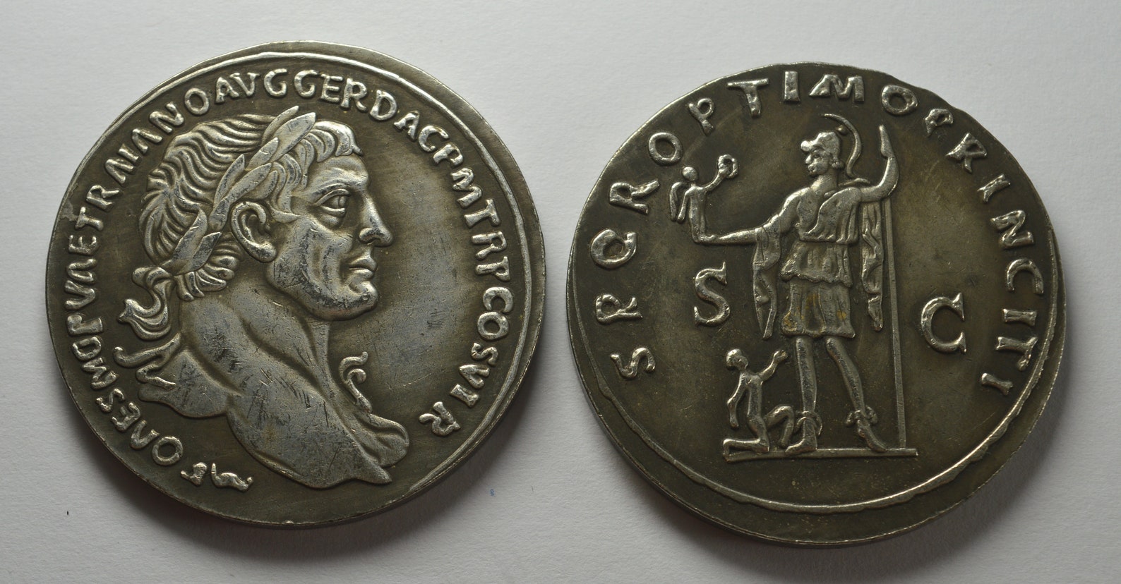 Large Roman Silver Emperor Trajan Dupondius Coin 3.5cm 18g | Etsy