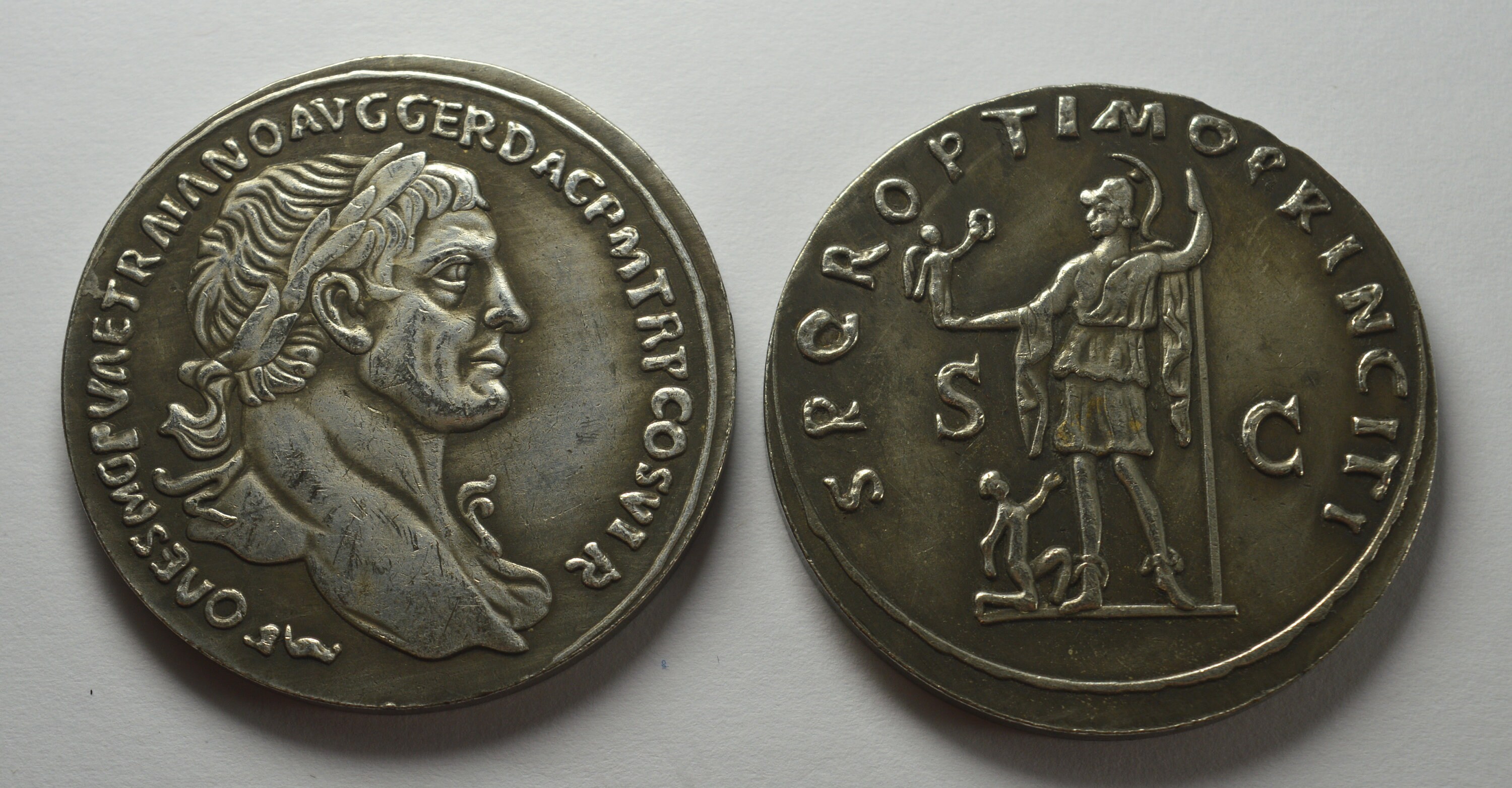 Large Roman Silver Emperor Trajan Dupondius Coin 3.5cm 18g | Etsy