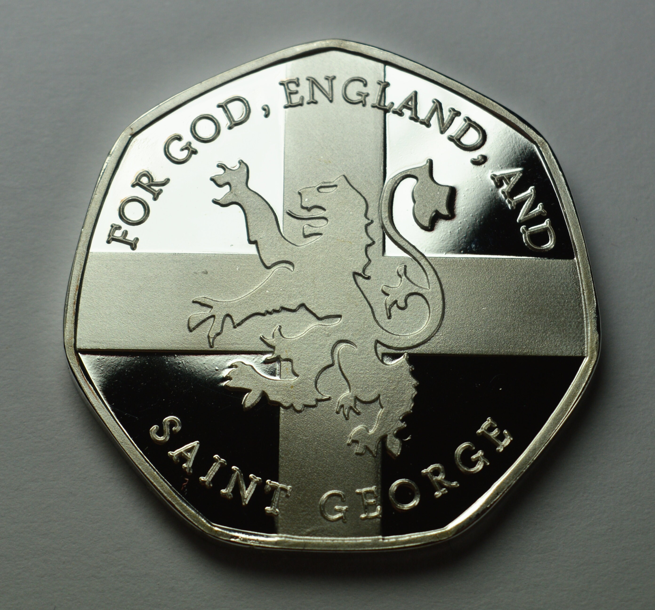 Pair of St. George and the Dragon Silver & 24ct Gold Commemoratives in ...