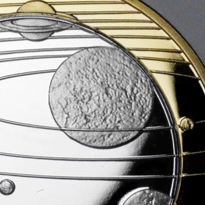 OUR SOLAR SYSTEM Dual Metal 24ct Gold .999 Silver Commemorative ...