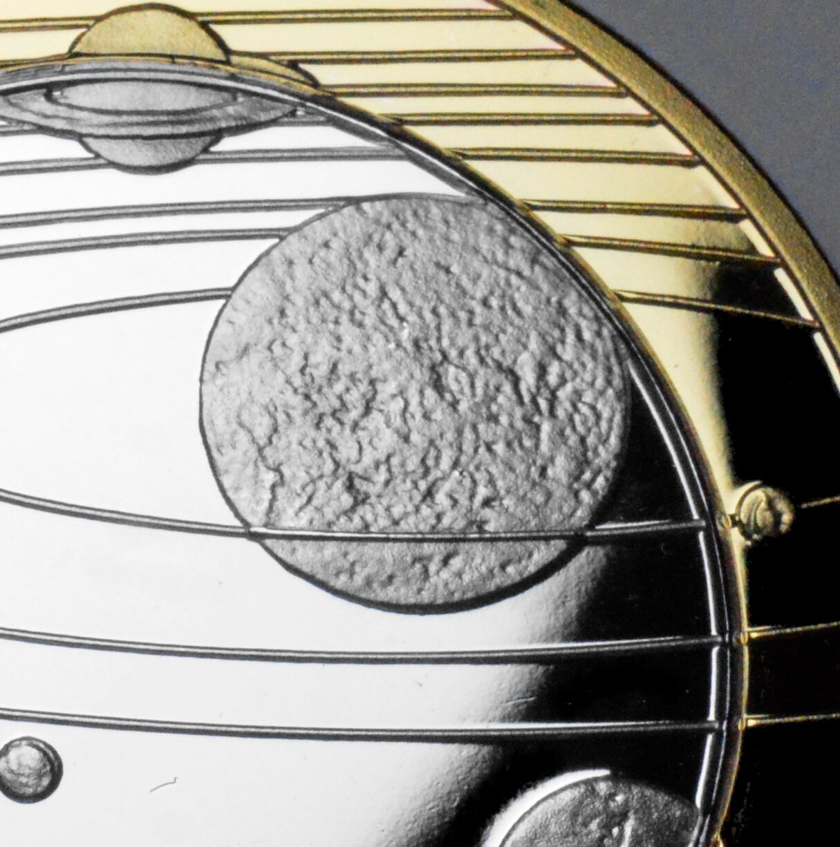 OUR SOLAR SYSTEM Dual Metal 24ct Gold .999 Silver Commemorative ...