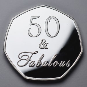 Pair of 50th Birthday Silver and 24ct Gold Commemoratives '50 ...