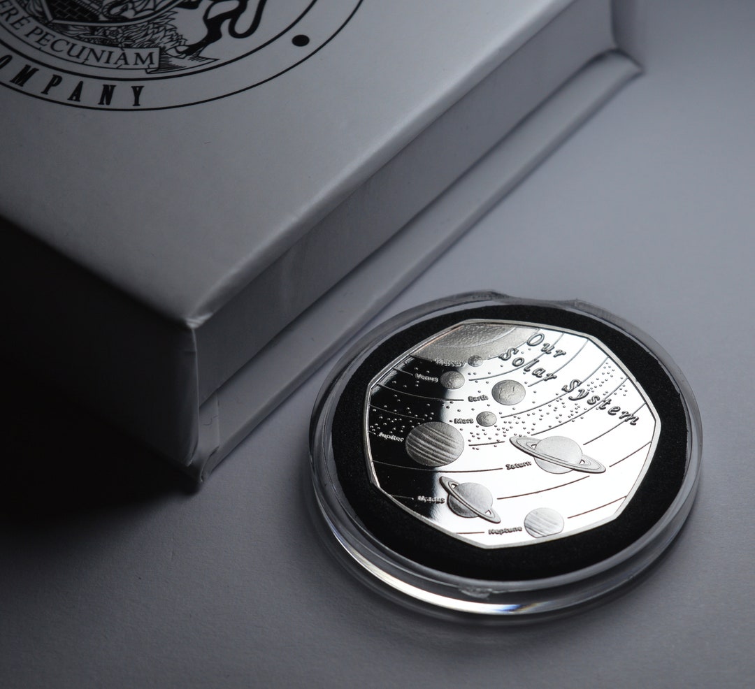 OUR SOLAR SYSTEM .999 Silver Commemorative in Gift Box/case. Planets ...