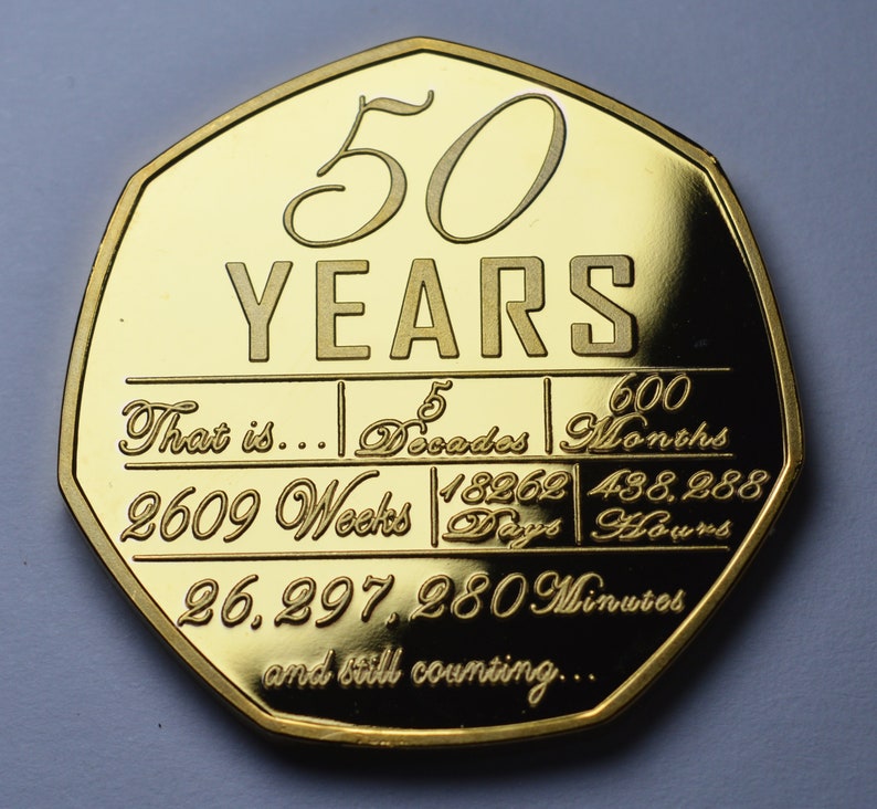 On Our 50th GOLDEN WEDDING ANNIVERSARY Commemorative. Gift/present ...