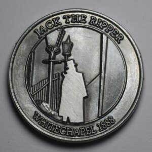 JACK THE RIPPER Collectable Coin in Capsule. Antique Nickel Silver ...