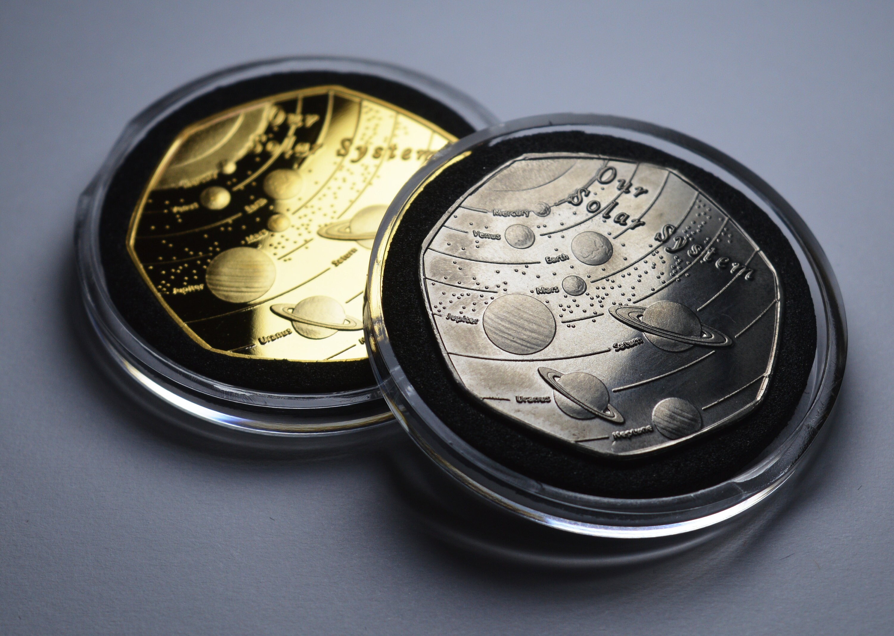 Pair of SOLAR SYSTEM 24ct Gold & Pure Titanium Commemoratives - Etsy UK