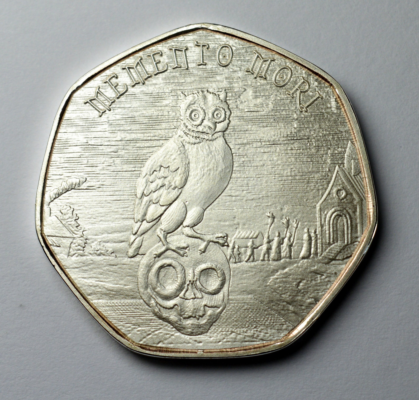 Pair of Memento Mori Silver and 24ct Gold Reminder Coins in Capsules ...