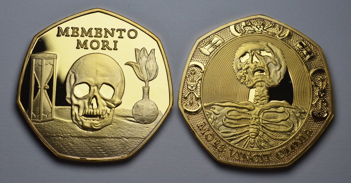 Memento Mori / Vivere 24ct Gold Reminder Coin. Mors Vincit | Etsy
