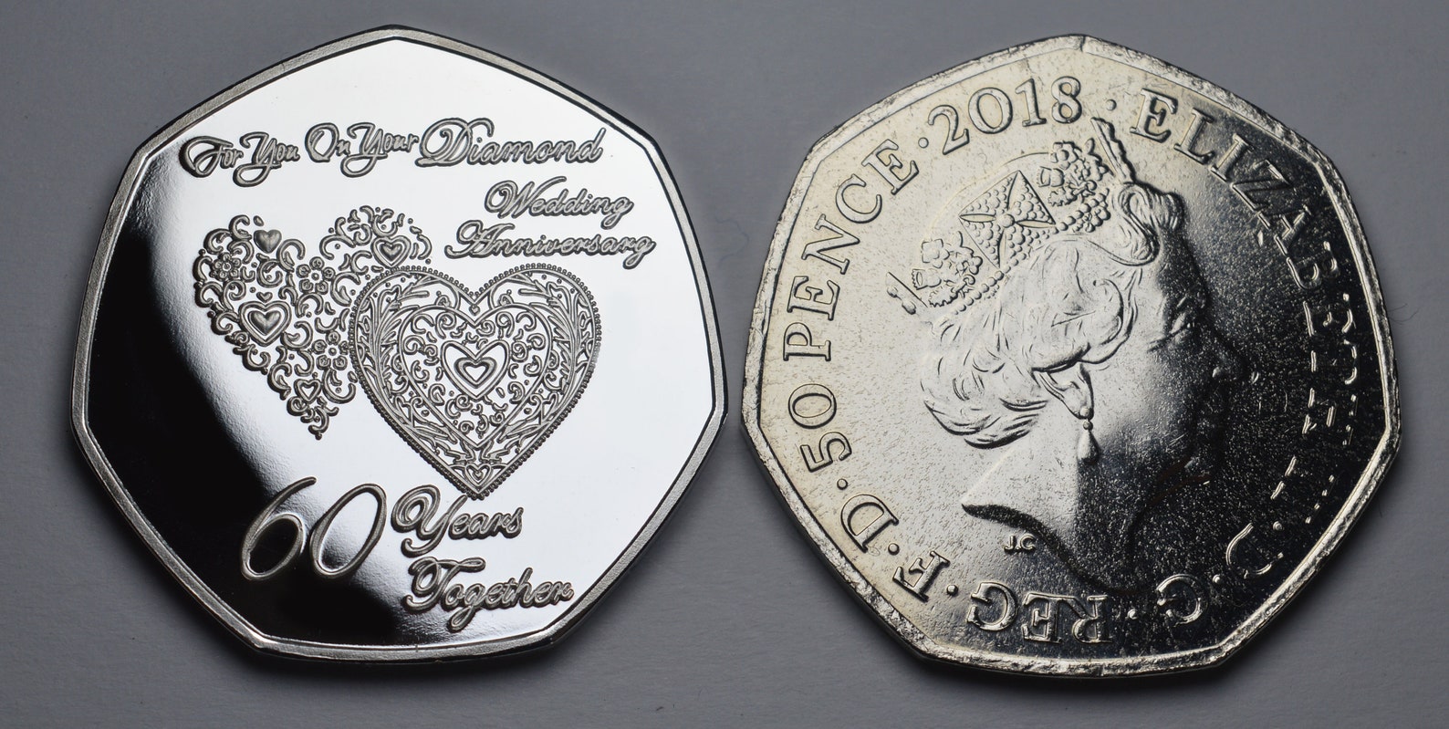 For You on Your 60th DIAMOND WEDDING ANNIVERSARY .999 Silver ...