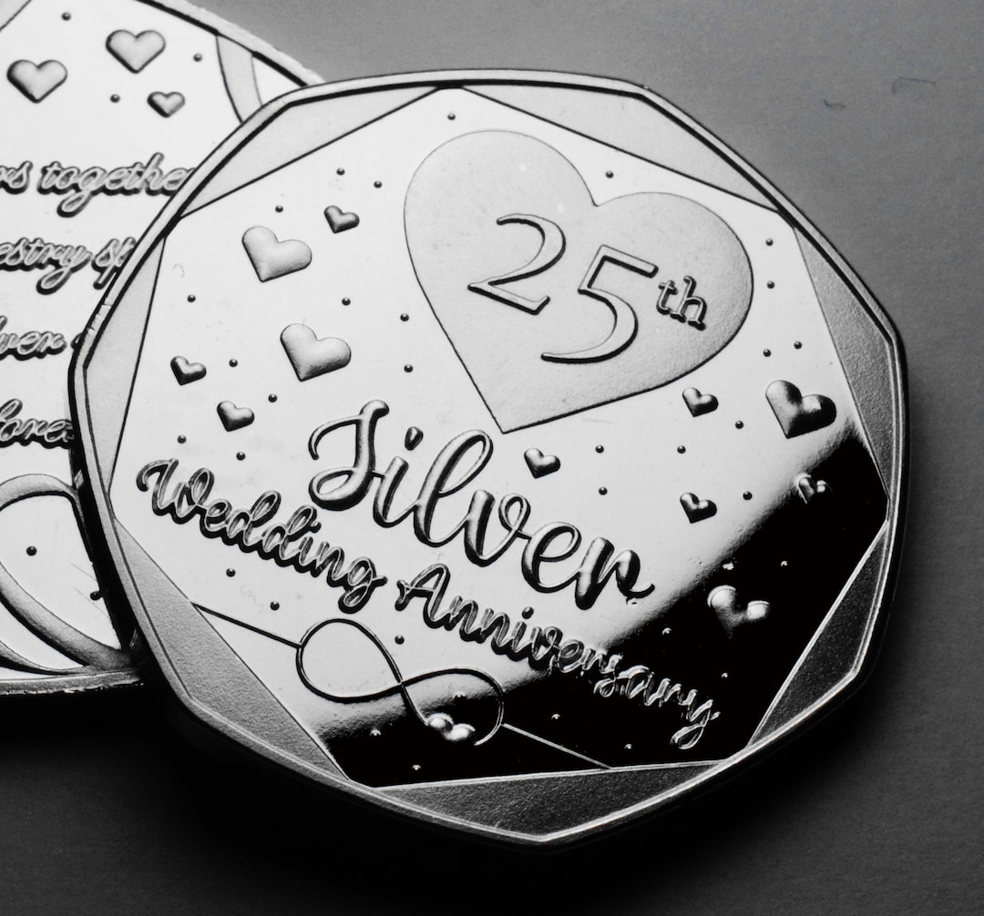 25th SILVER WEDDING ANNIVERSARY Commemorative. Gift/present Husband ...