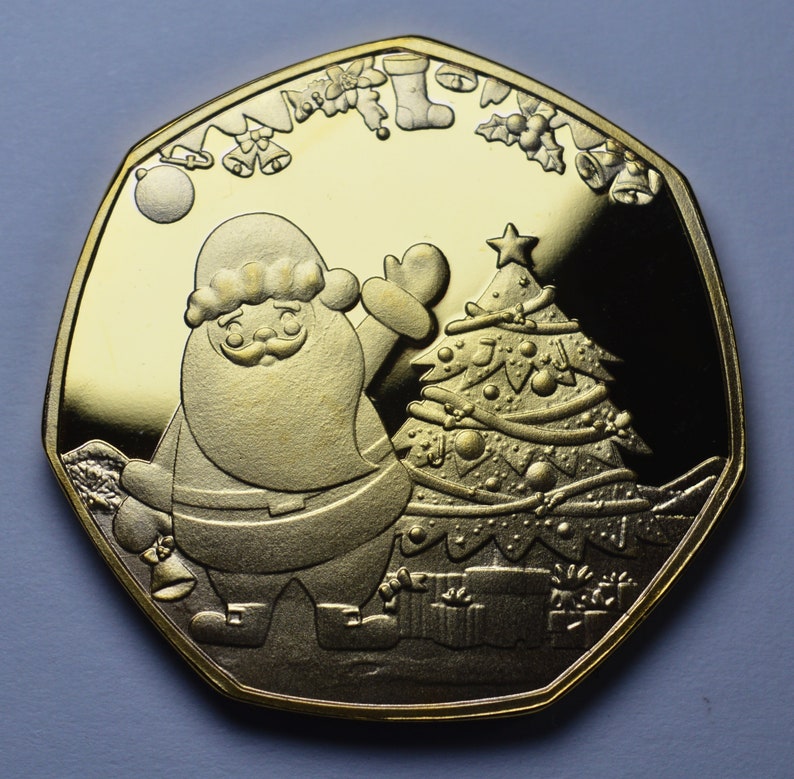 Pair of 'MERRY CHRISTMAS' Commemoratives in 50p Coin - Etsy
