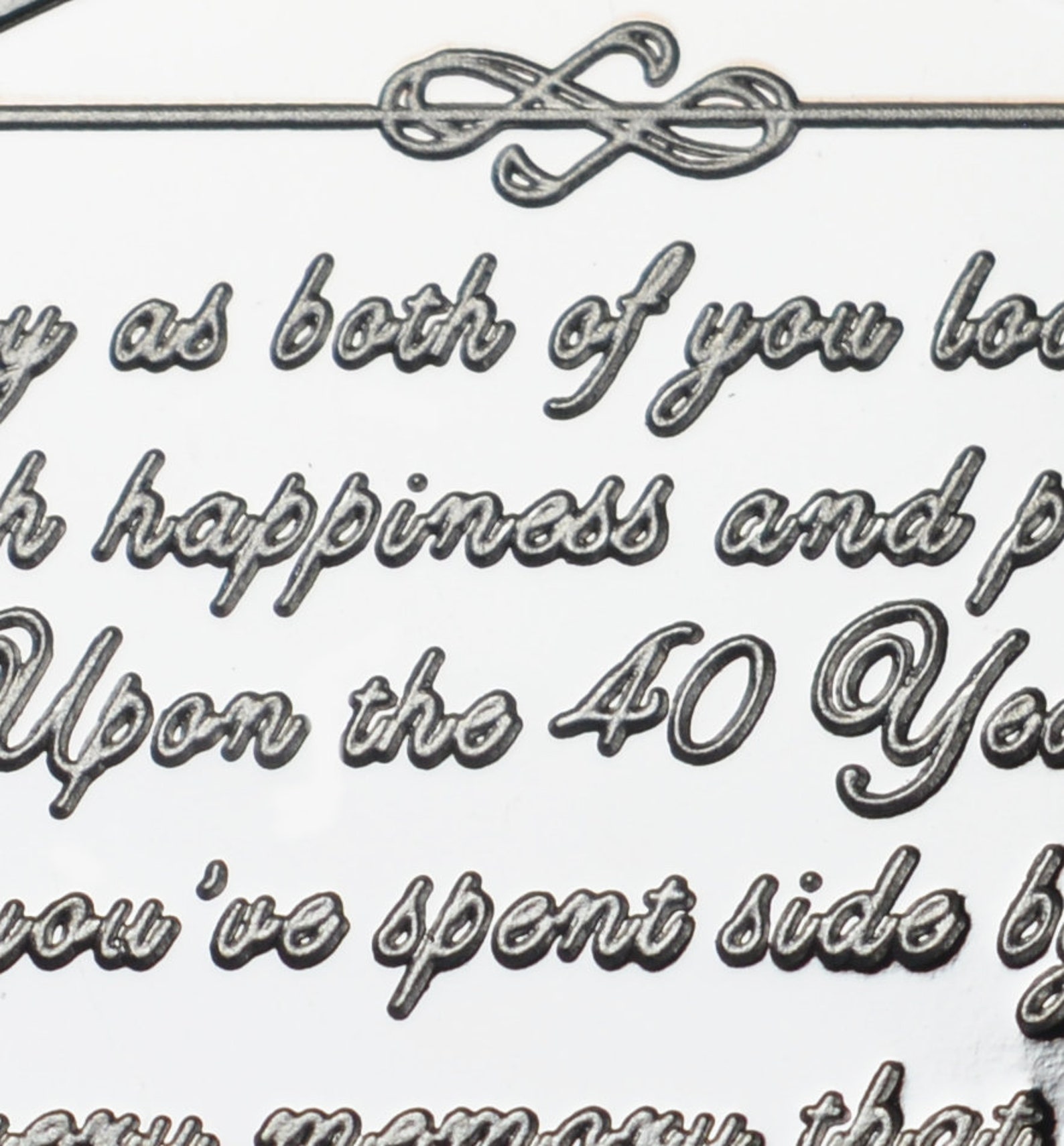 40th RUBY WEDDING ANNIVERSARY Silver Commemorative With Inlaid | Etsy