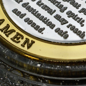 St Christopher Protect Us 'dual Metal' Silver and 24ct Gold ...