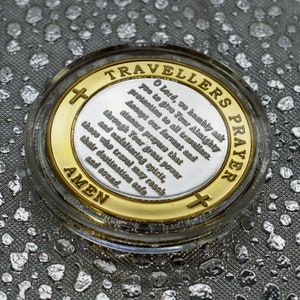 St Christopher Protect Us 'dual Metal' Silver and 24ct Gold ...