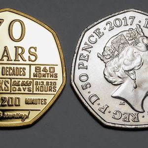 70th Birthday 24ct Gold Commemorative in Gift Case. Gift/present ...